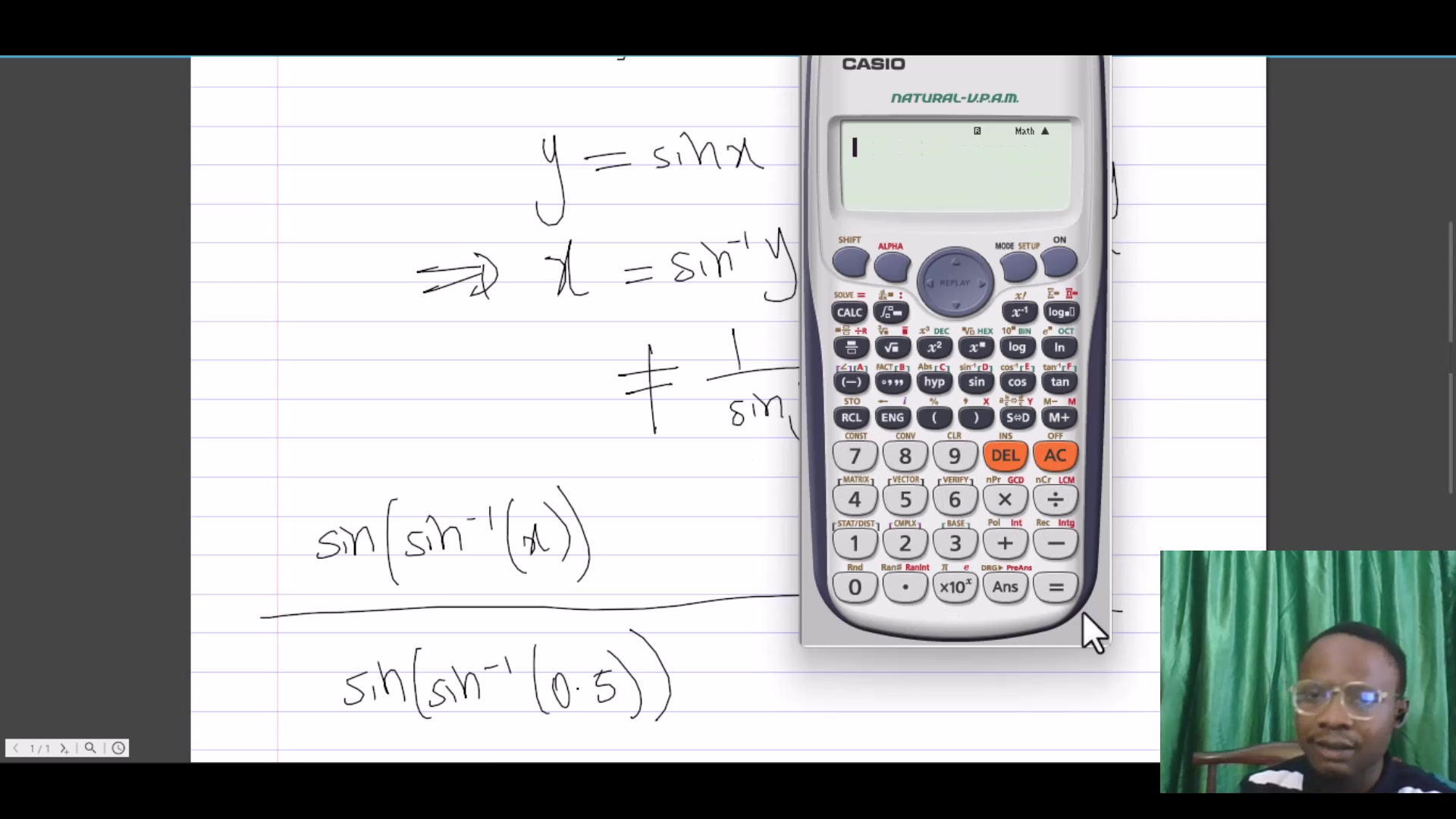 Inverse trigonometric functions - Transcendental Functions | Functions and Their Graphs - Single ...