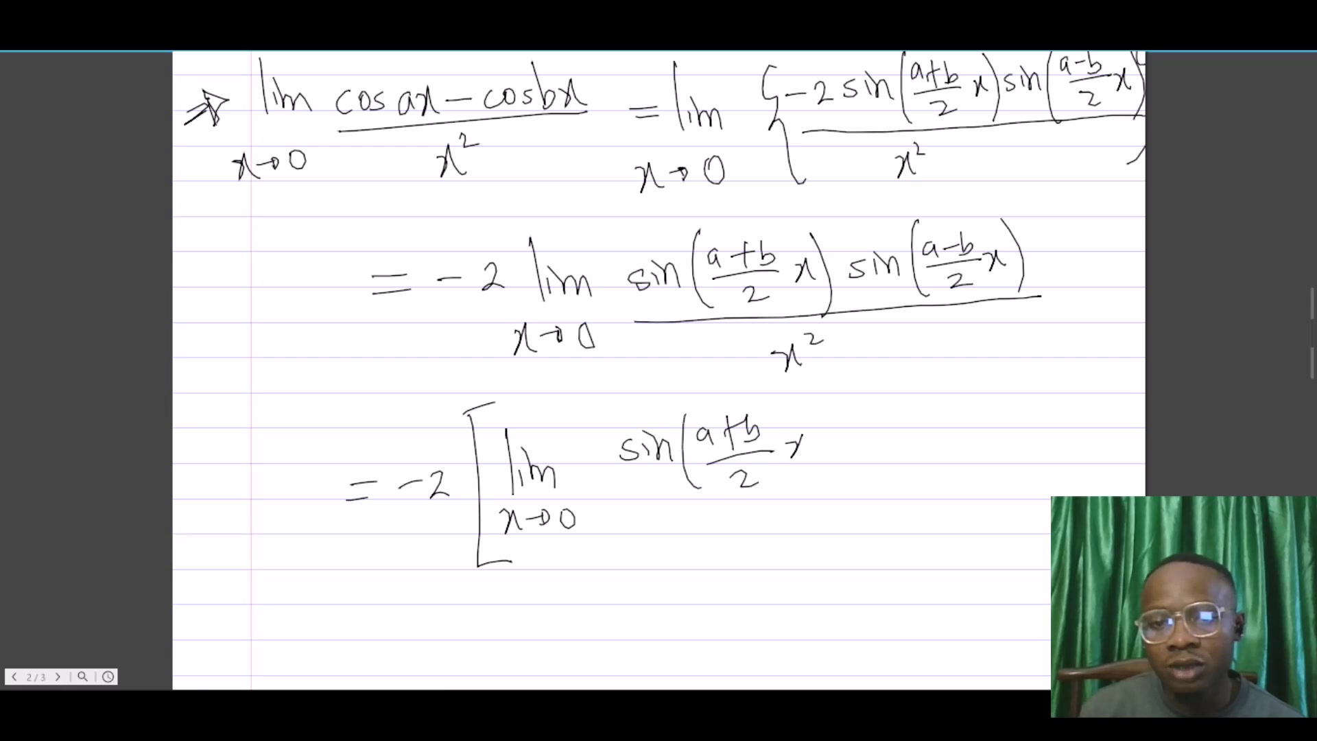 Worked examples (1) - Evaluating Finite Limits (2) | Limits of Functions - Single-Variable ...