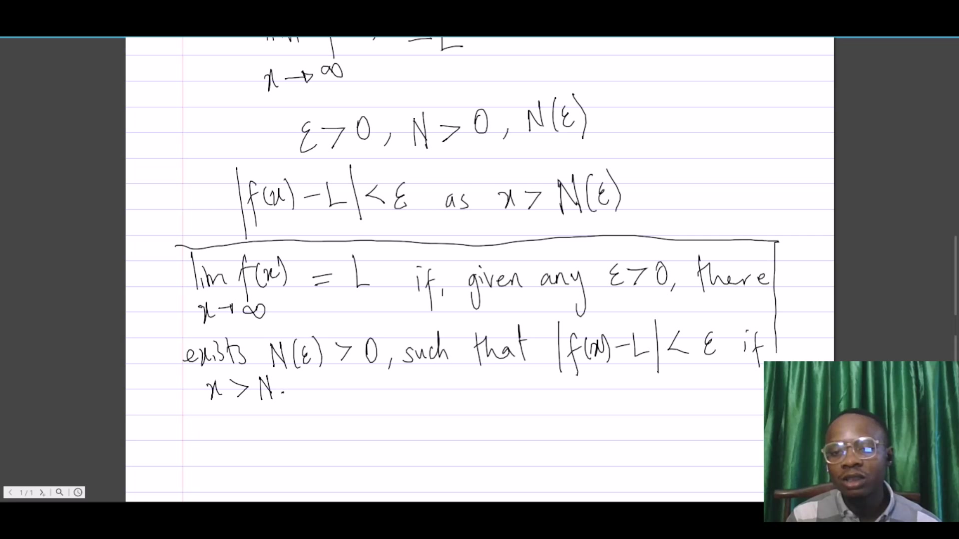 Formal definition - Proving Limits Involving Infinity | Limits of Functions — Single-Variable ...