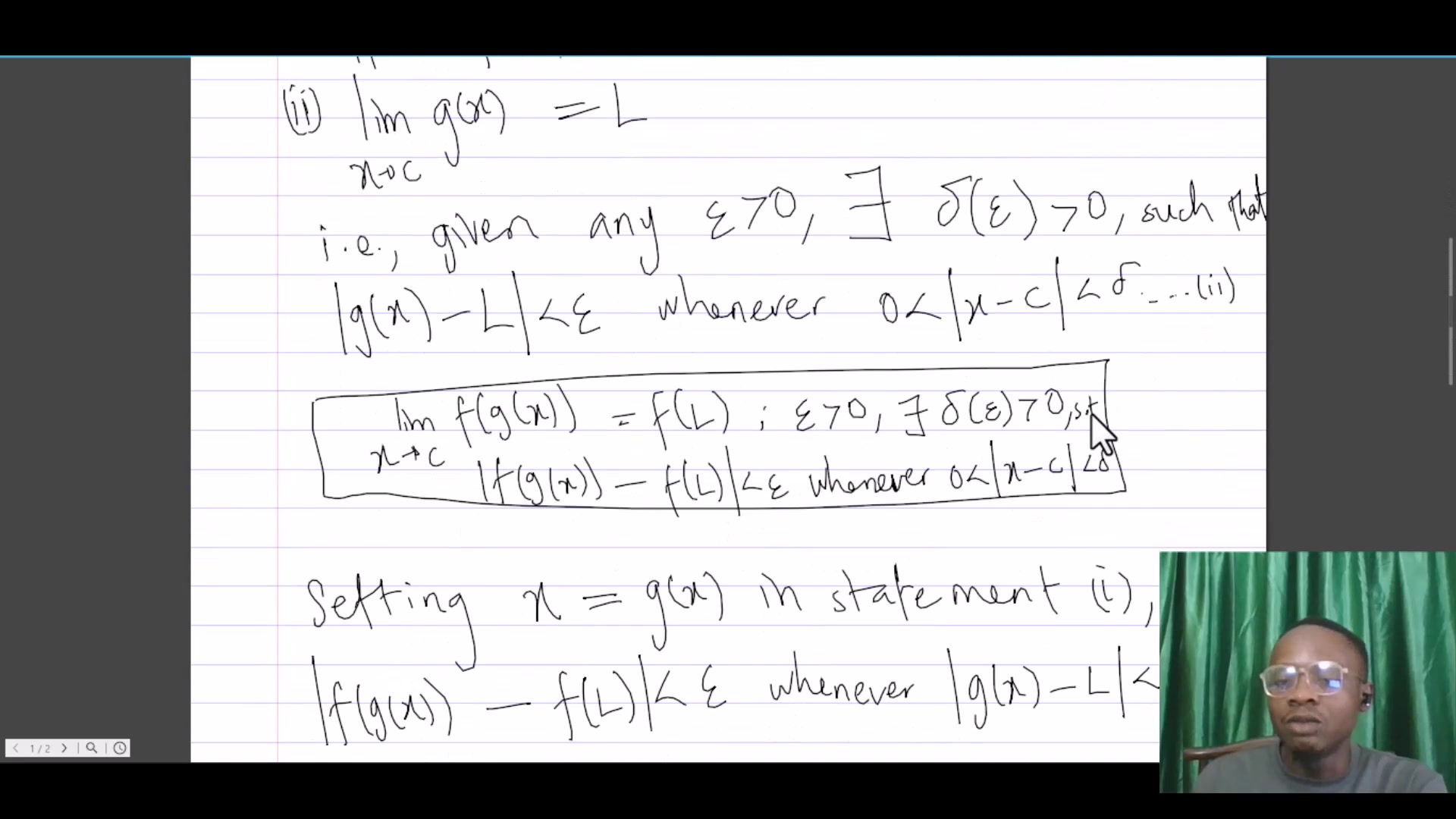 Worked examples (4) - Continuous Functions | Continuity of Functions - Single-Variable Calculus ...