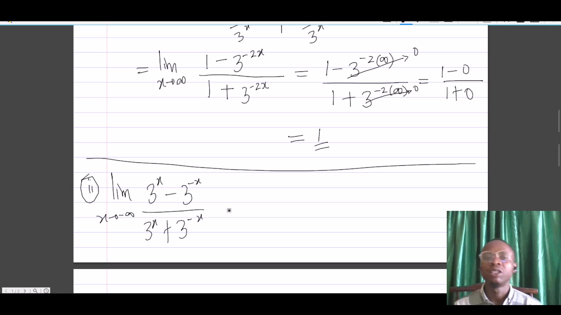 Exponential functions - Evaluating Limits at Infinity | Limits of ...