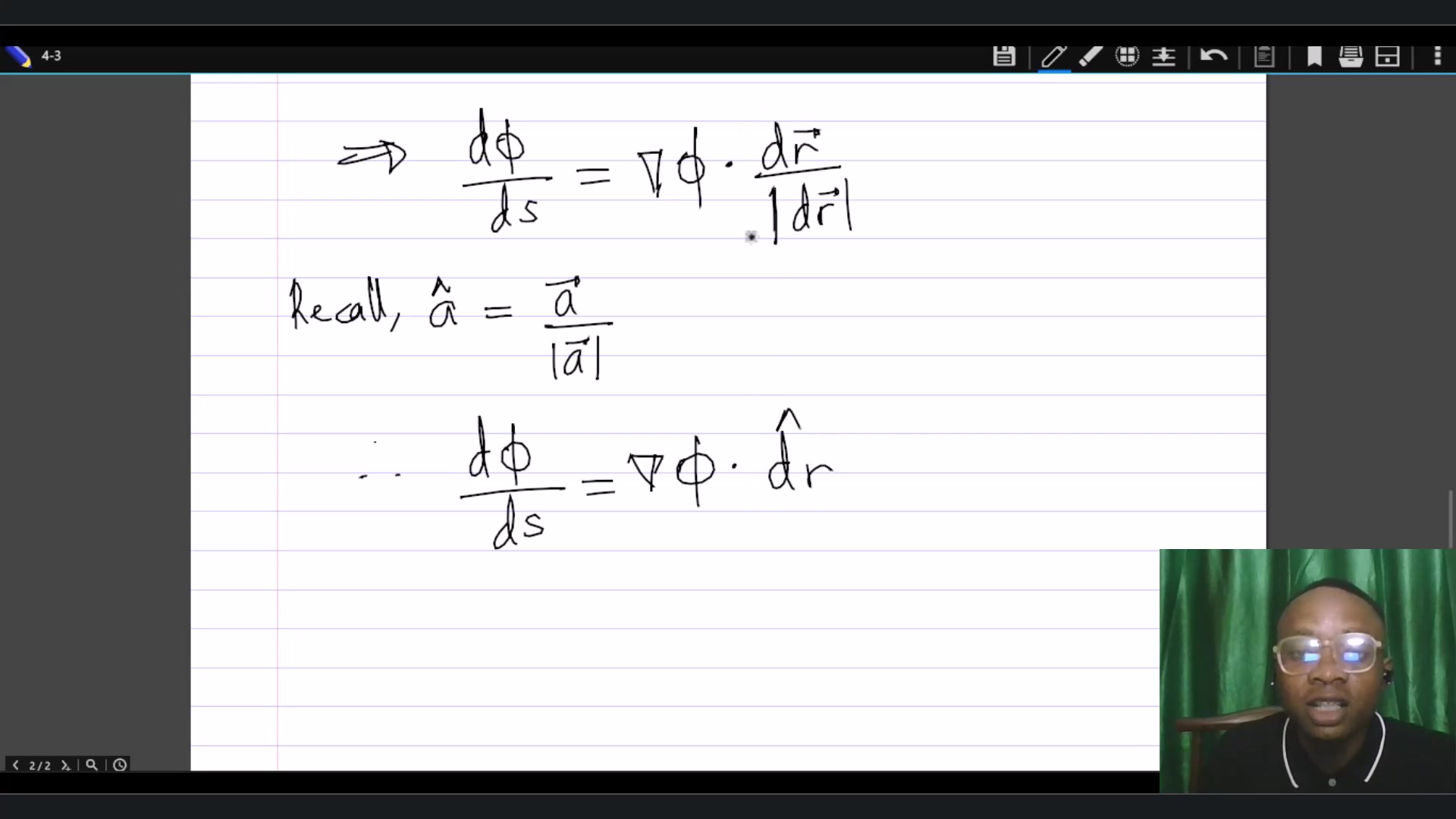 Directional derivative - Gradient of a Scalar Field | Calculus of Scalar and Vector Fields ...