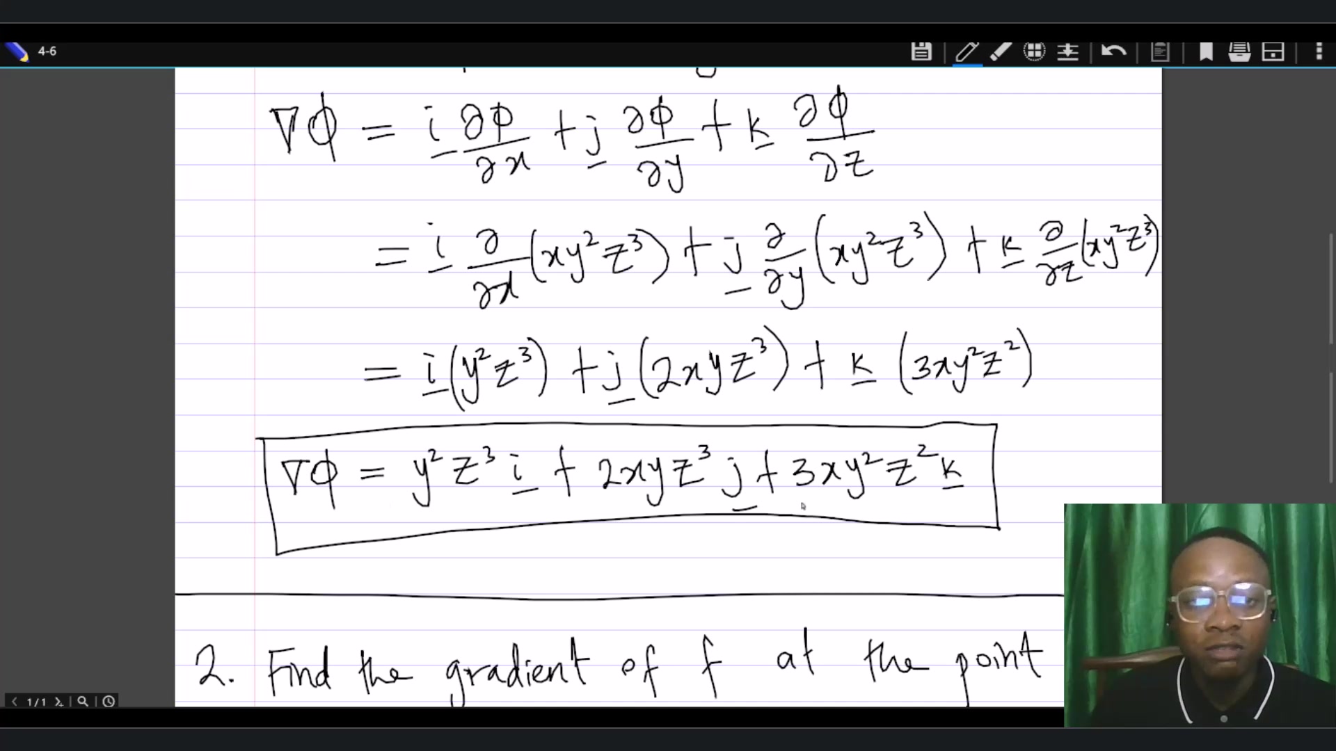 Worked examples (1) - Lesson 6, Gradient of a Scalar Field | Calculus ...