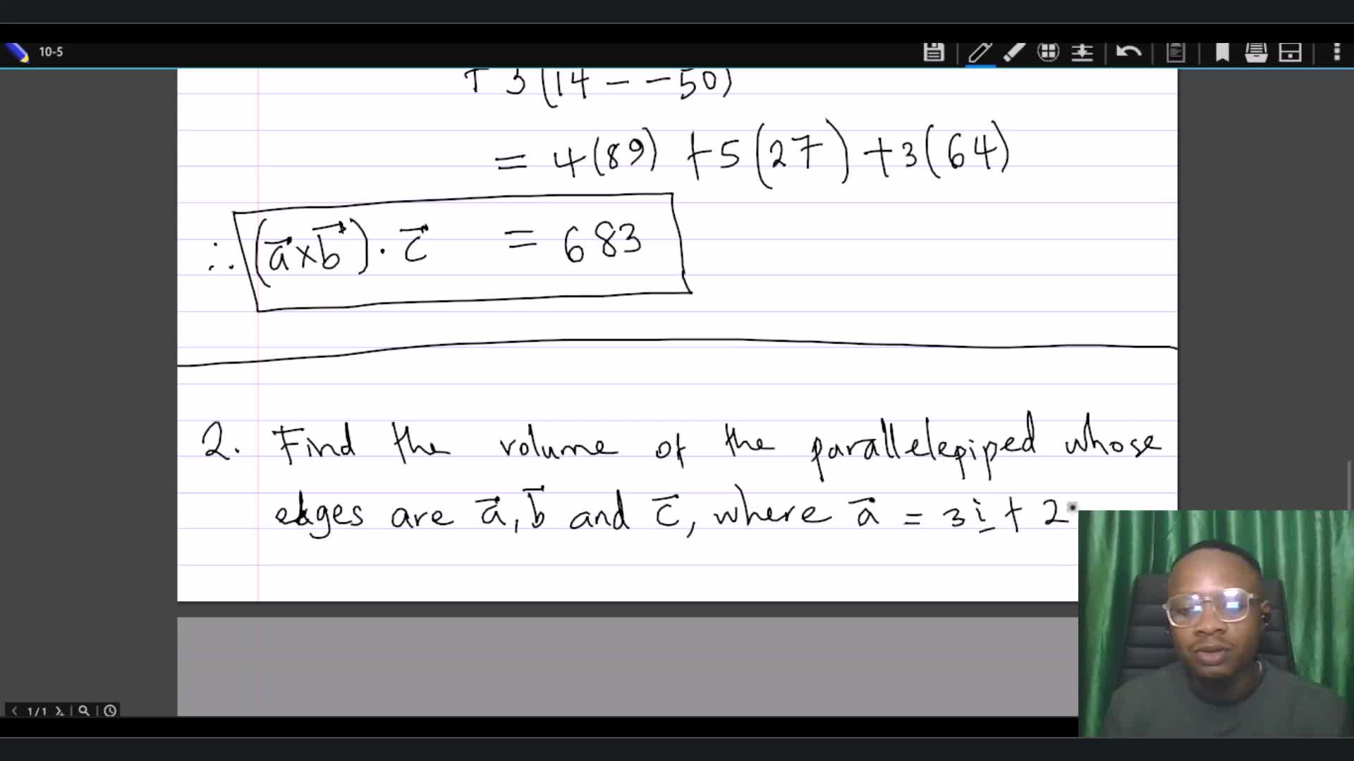 Worked examples (1) - Scalar Triple Products | Scalar, Vector and ...