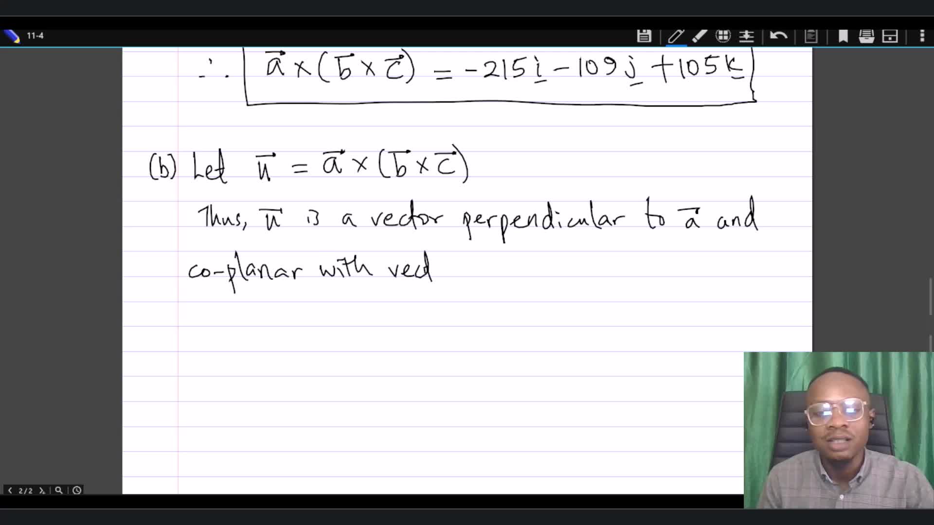 Worked examples (1) - Vector Triple Products | Vector Products and ...
