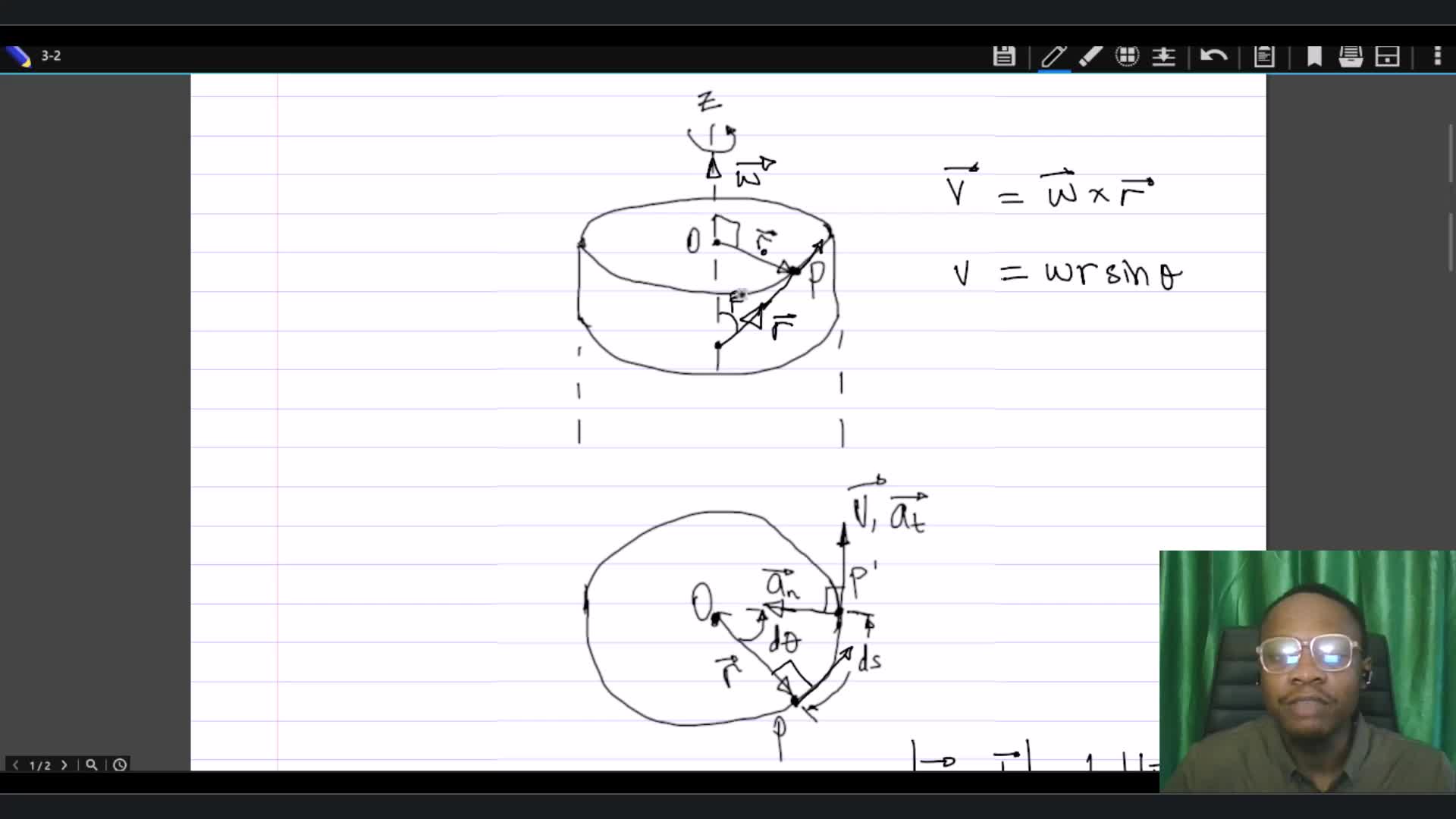Vector equations - Rotation About a Fixed Axis (2) | 2D Kinematics of Rigid Bodies - Engineering ...