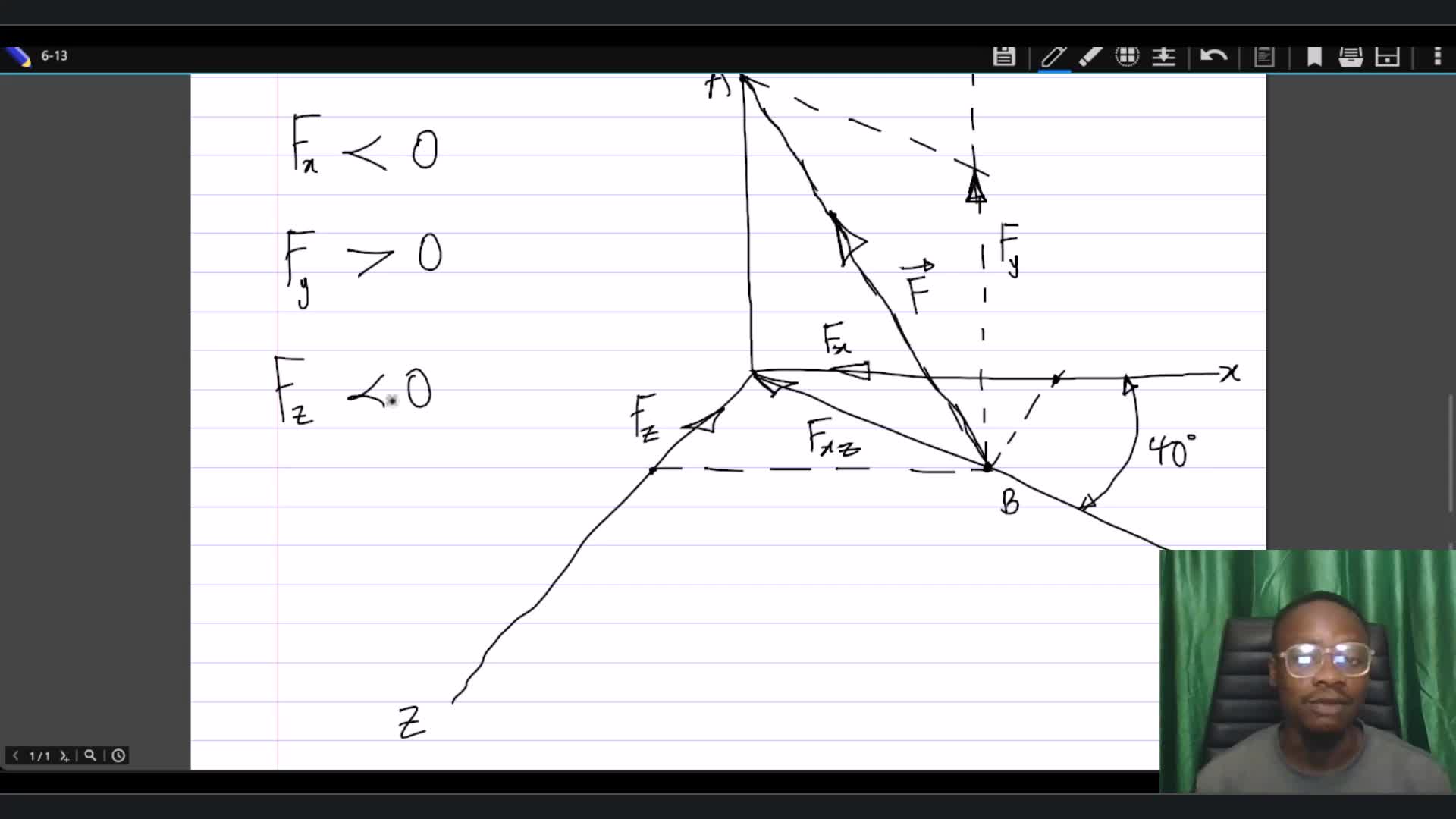 Worked examples (9) - Components of a Force in Space | Statics of ...