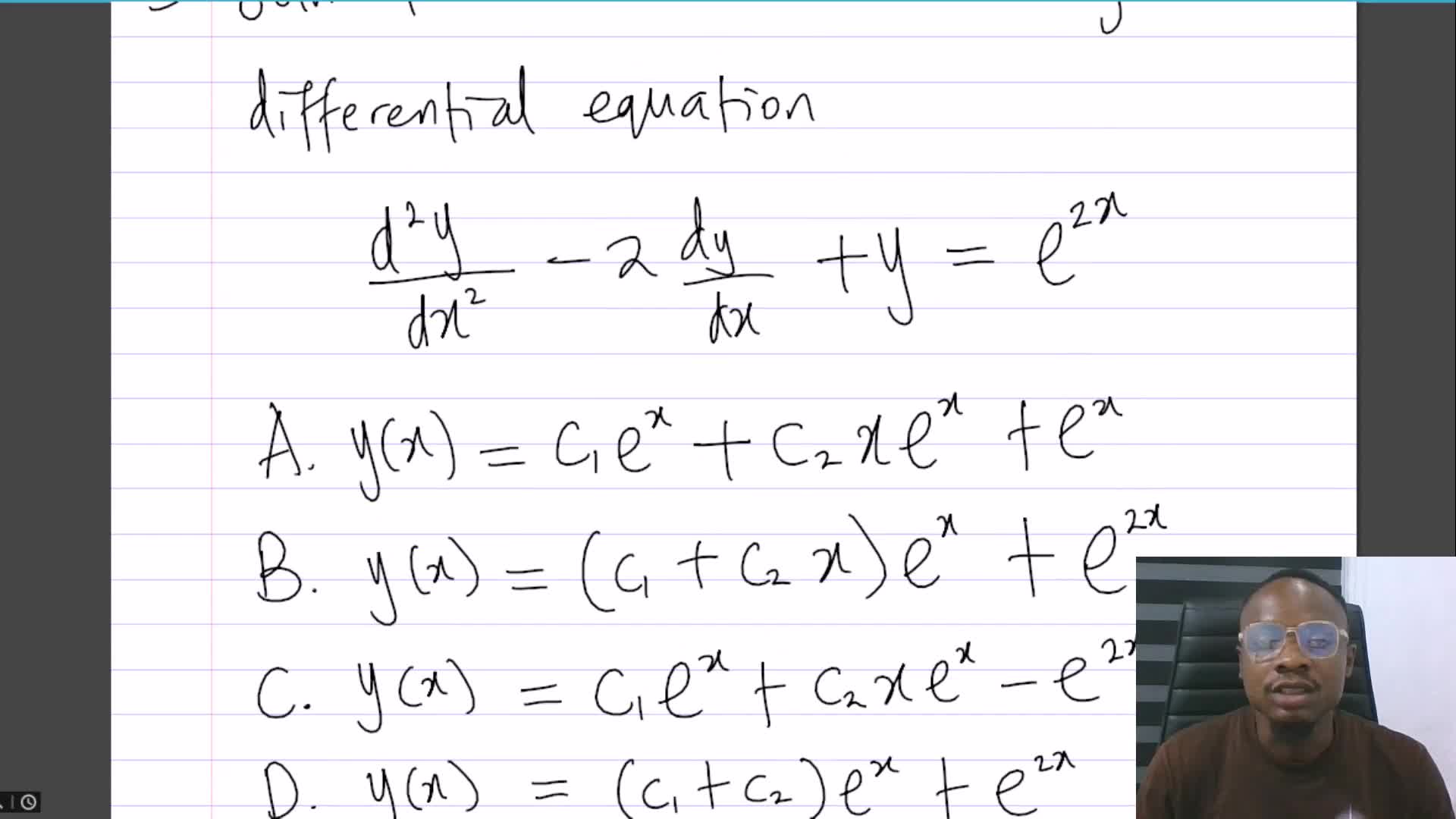 Worked examples (1) - Second-Order Ordinary Differential Equations | Tips, Tricks and General ...