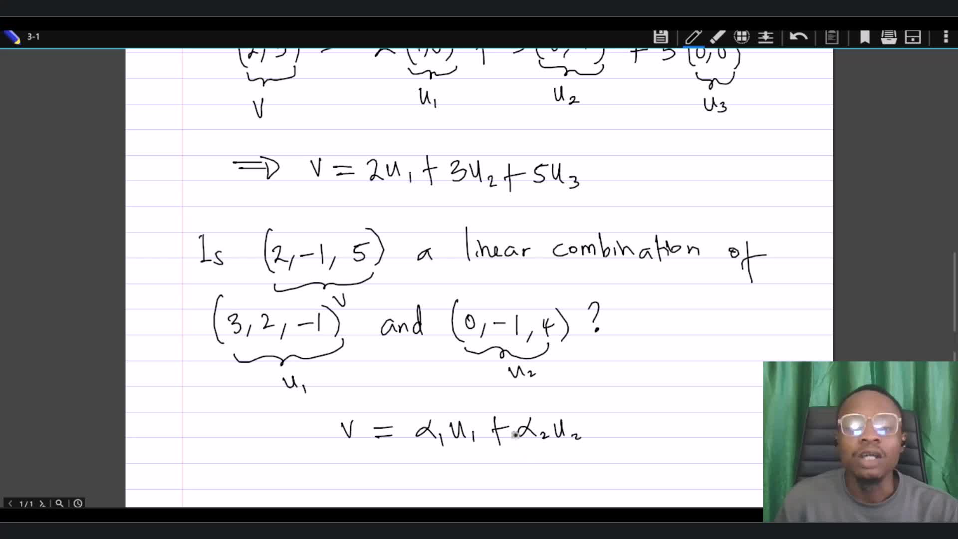 Linear combination - Linear Combinations and Spans | Linear Vector ...