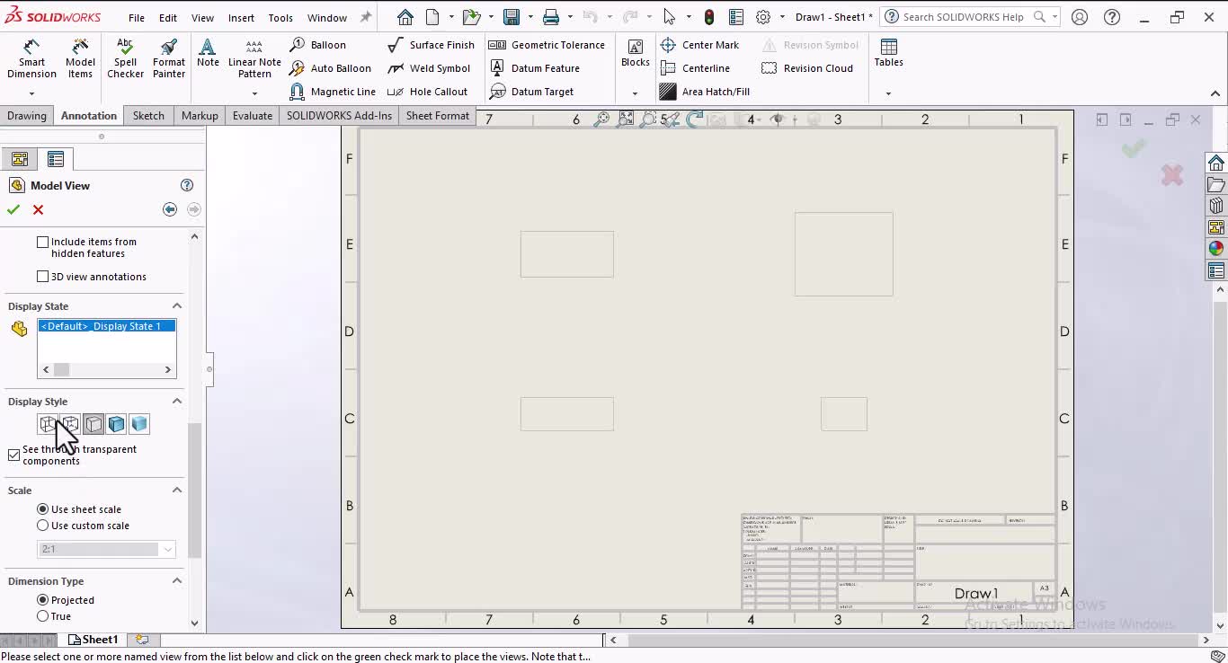 Setting up sheet format and creating 2D representations. - Introduction ...