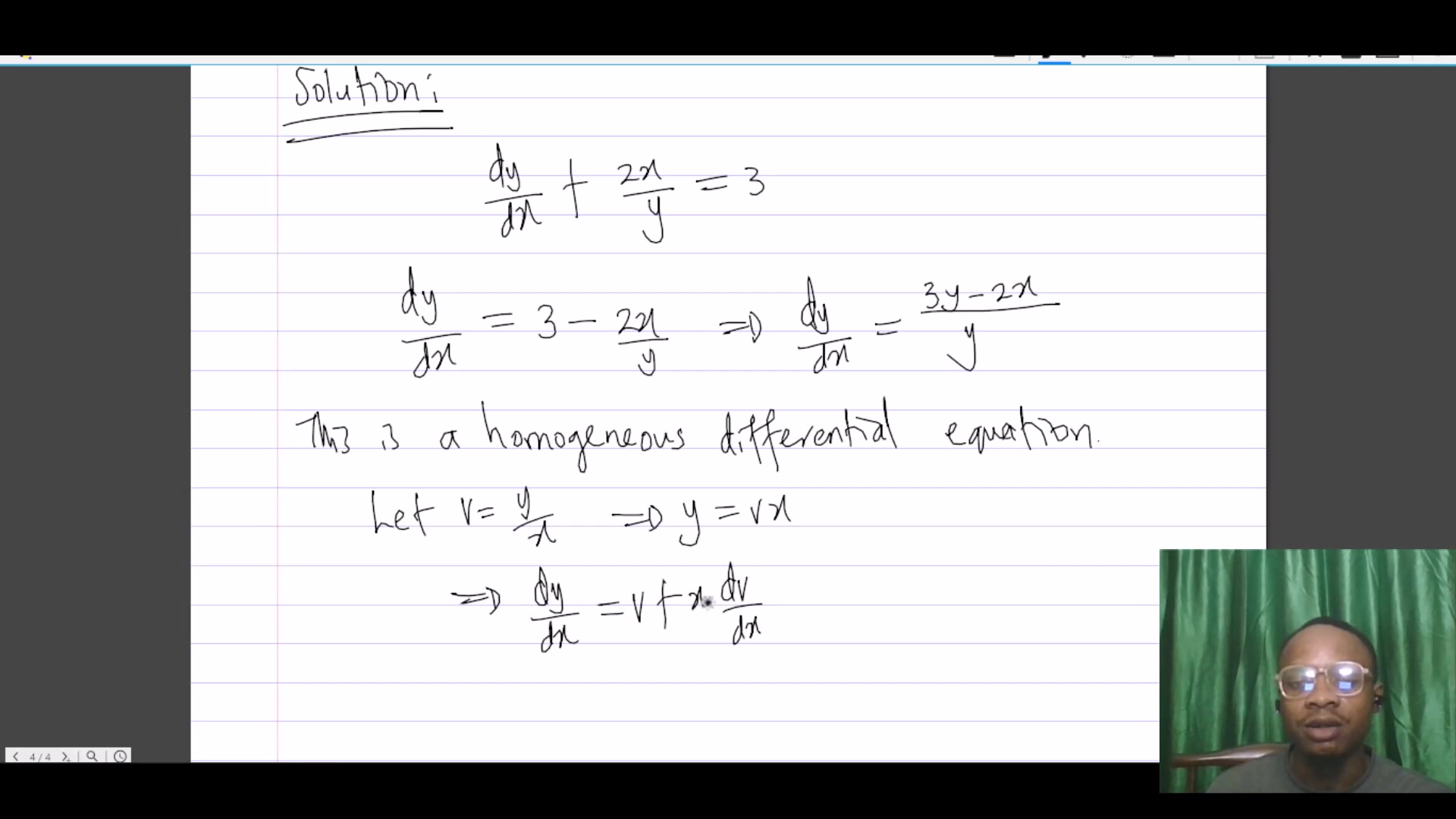 More worked examples (2) - Solutions of First-Order Ordinary ...