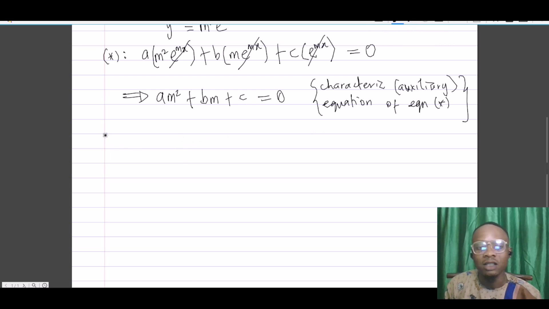 Solving homogeneous equations with constant coefficients (1 ...