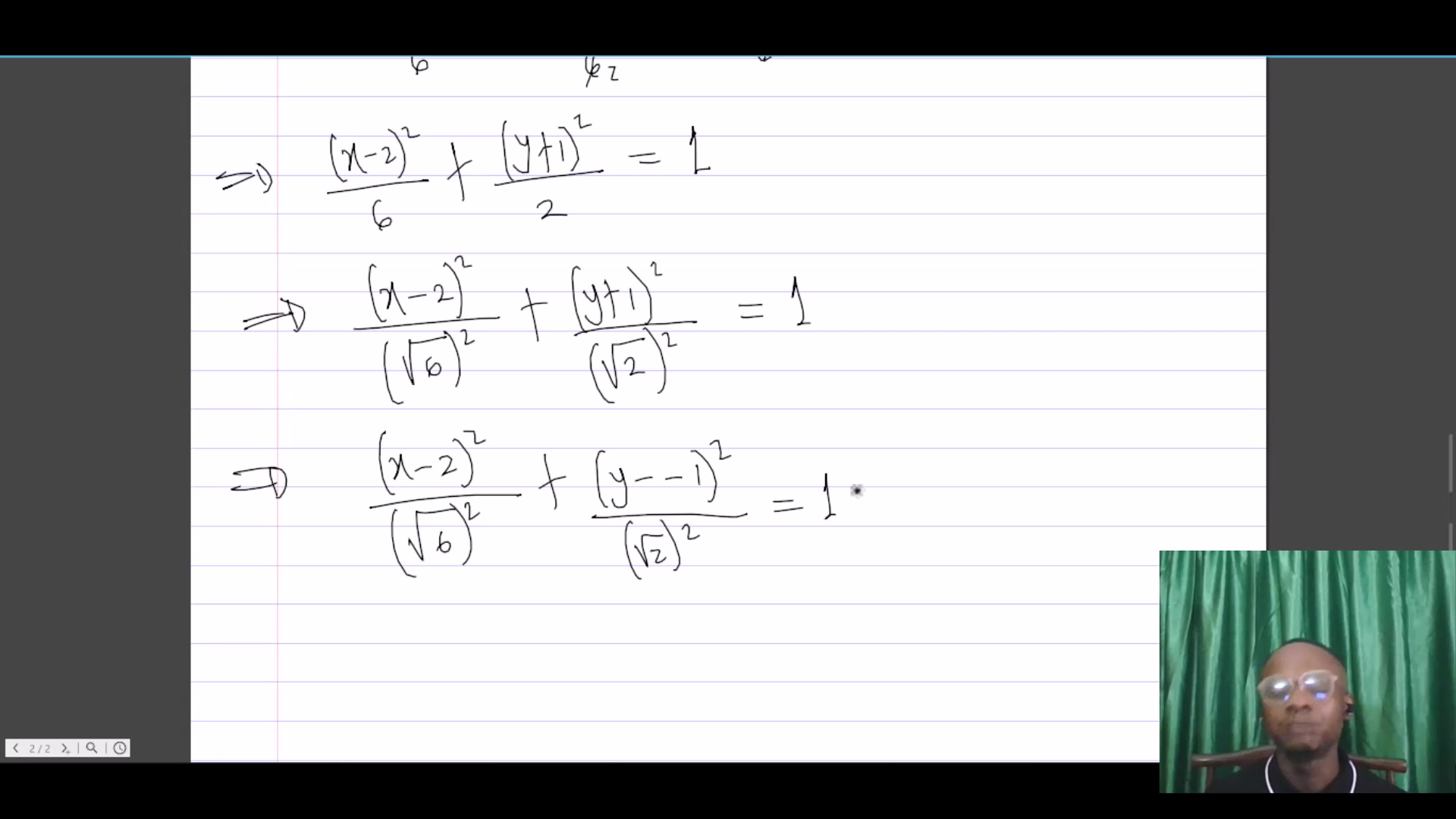 Worked examples I - Second-Degree Plane Curves | 3D Coordinates and ...